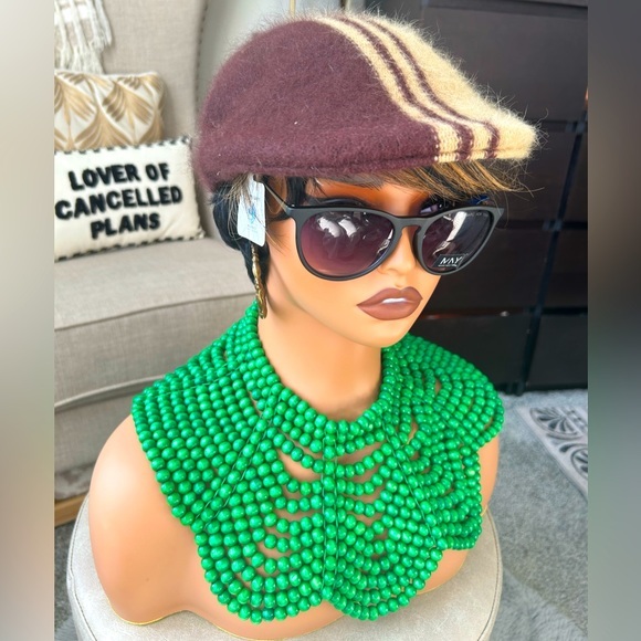 Accessories | Vintage Style Soft Fur Brown And Cream Newsboy Kangol ...